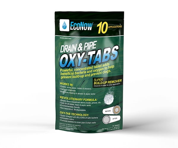 Oxy Tabs Powerful Extra Strength Drain And Pipe Cleaner Tablets 10 Counts By Econow