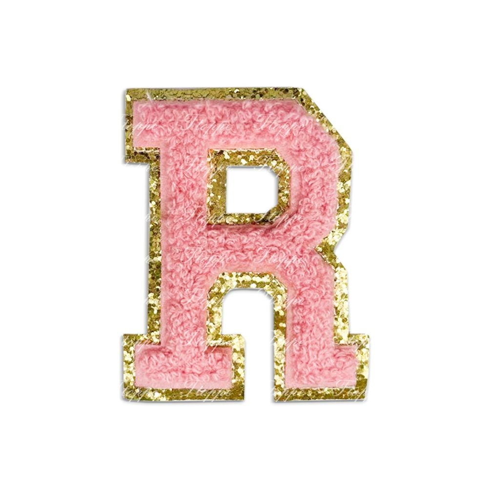 The Letter R In Pink Glitter