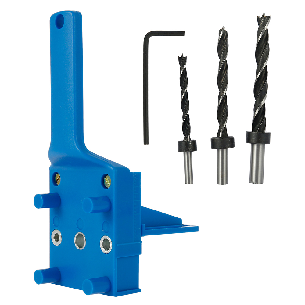 HOTBEST Woodworking Doweling Jig Drill Kit 15 Degrees Jig Dowel Drill ...