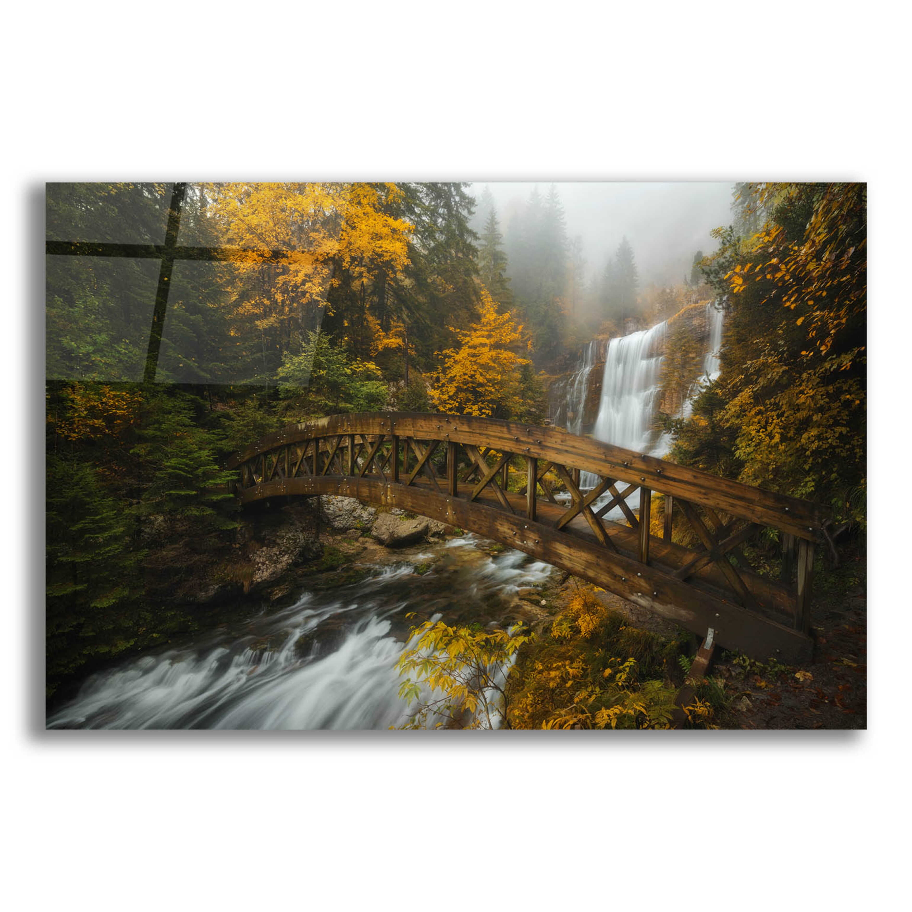 Epic Art 'A Bridge in the Forest' by Enrico Fossati, Acrylic Glass Wall ...