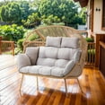 PARKWELL Double Wicker Egg Chair with Cushions - Patio Oversized 2 ...