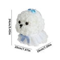 Artificial Flower Puppy Doll with Rose Ornament, Cute Romantic Gift for ...