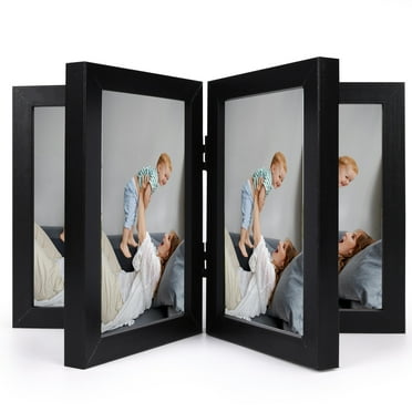 5 Opening Collage Picture Frame, Horizontal and Vertical Black Photo ...