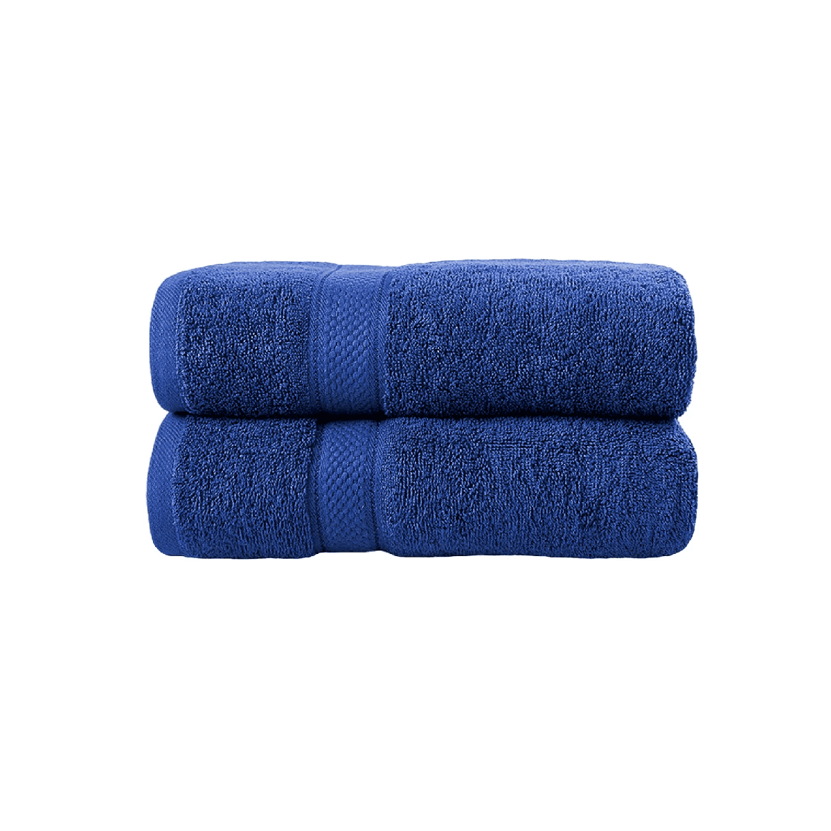 Juego de 2 toallas de baño 140 cm x70 cm 100% algodón AZUL OSCURO ...