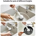 6-in-1Dish Brush with Detergent Dispenser 360° Rotating Scrubber ...