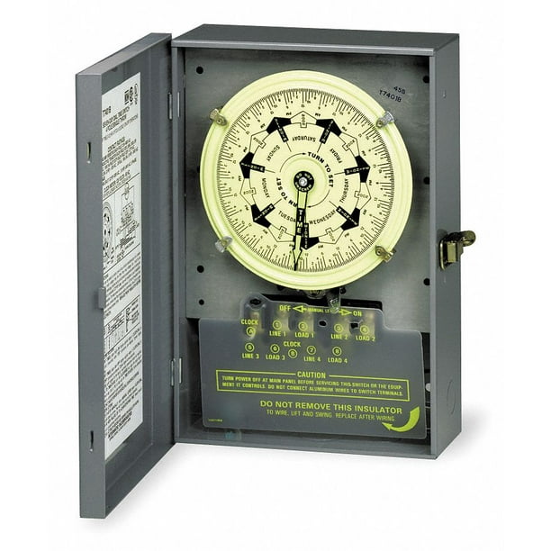 Intermatic Electromechanical Timer,7 Day,4 Poles T7401B - Walmart.com