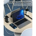 VHBW USB Tower Charging Station, 6-Port 50W Multi-Device Charger, Smart ...