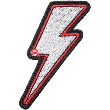 Flaming Lightning Bolt Right Patch, Lightning Patches - Walmart.com