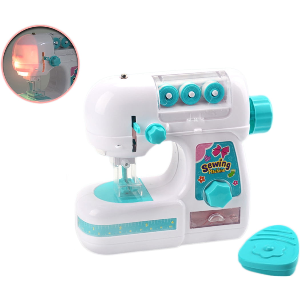 Girls Sewing Machine Toy Electric Light Mini Pretend Play Toy ...