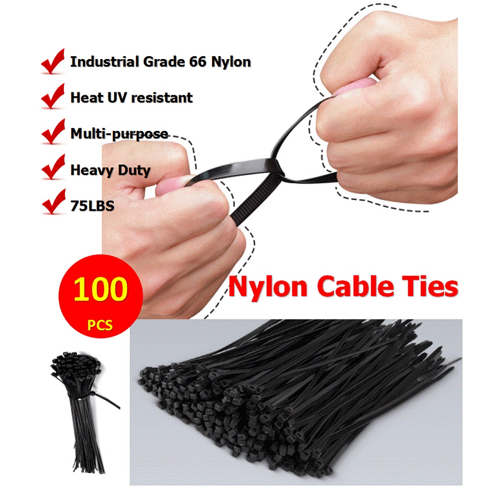 New Cable ZIP TIES Heavy Duty Strong Ultra Nylon Wrap Wire Cord UV ...