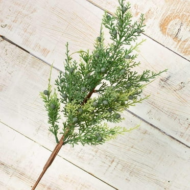 6pc Vinyl Juniper Cedar Greenery Stems - for Winter/Christmas Decor ...