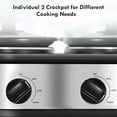 Superjoe Dual Pot Slow Cooker 2x1.25 qt Food Warmer with Adjustable ...