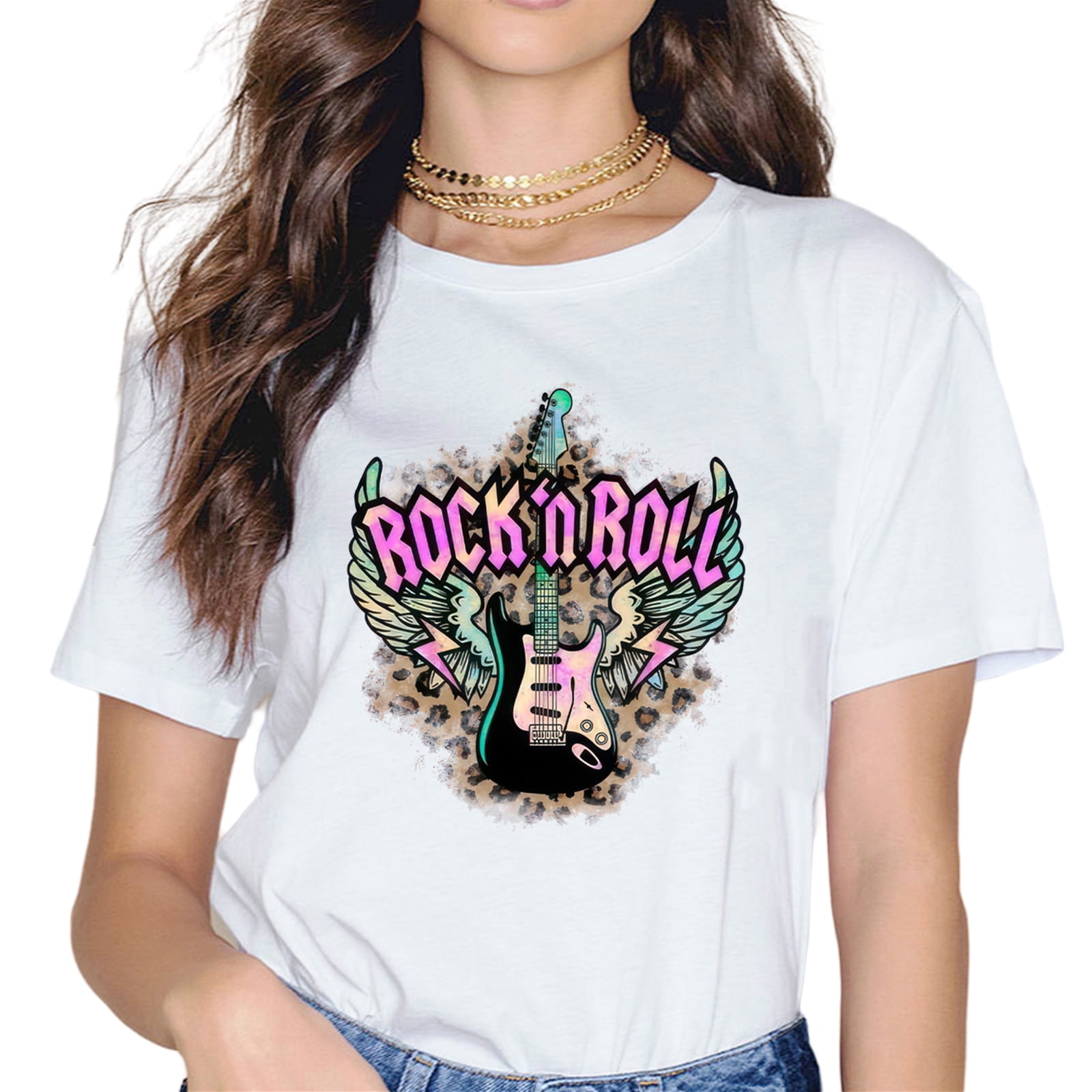 Rock And Roll Shirt Music Band Guitar T-shirt Rock Band Vintage Style ...