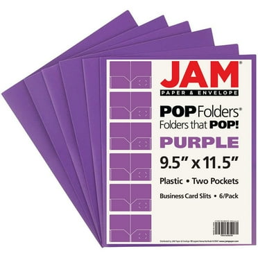 JAM Paper Plastic 2 Pocket School POP Folders with Metal Prongs ...