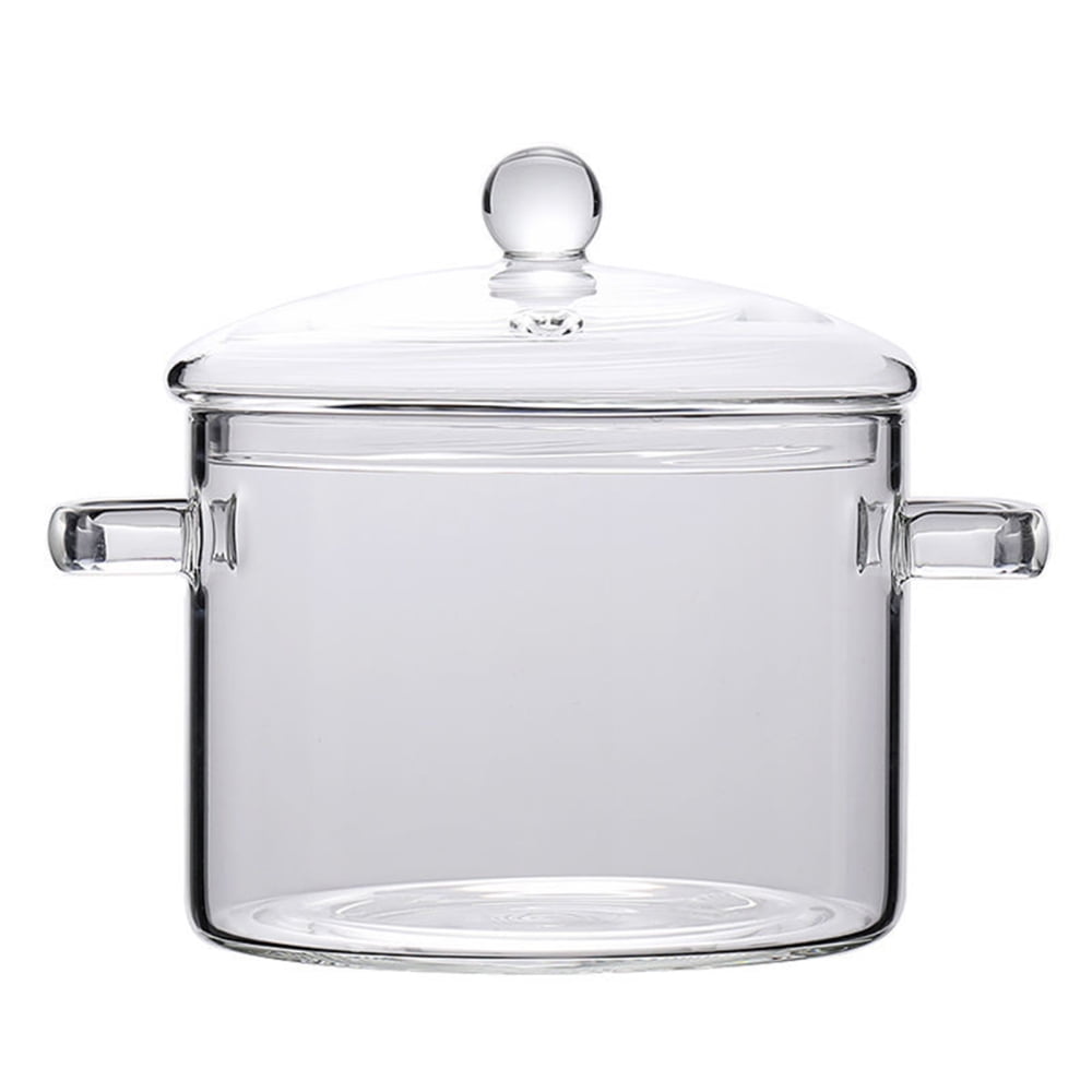 Clear Glass Cooking Stovetop Pots Dust-proof Ergonomic with Handle ...