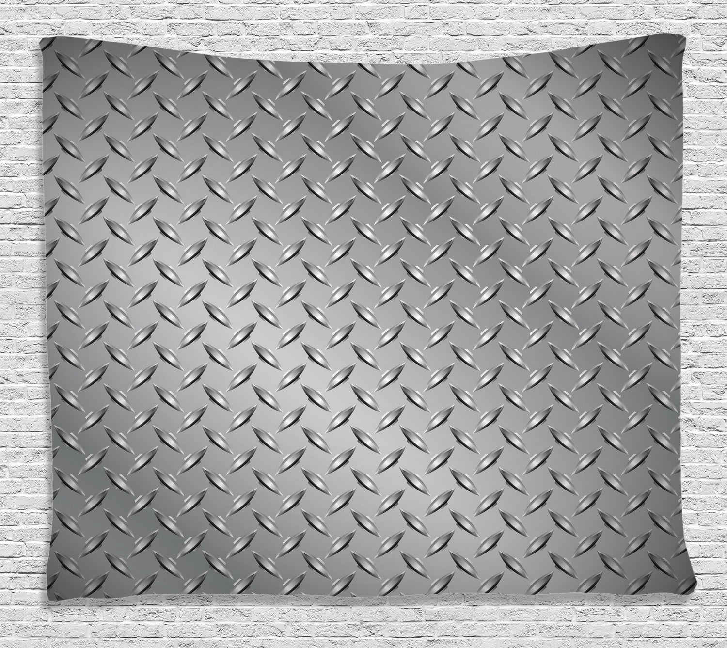 Grey Decor Tapestry, Cross Wire Fence Netting Display with Diamond ...