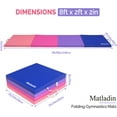 Matladin 8 FT Folding Gymnastics Gym Exercise Aerobics Mat, 8’x 2’ x 2 ...