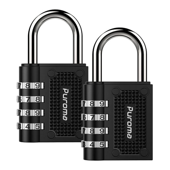 Black Combination Padlock, Set Your Own Combo Lock, Weather Resistant ...
