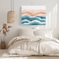 Abstract Wave Canvas Print Wall Art, Watercolor Blue Modern Art Wall ...