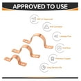 200-Pack Copper Fittings, 1/2-Inch Copper Tube Strape, Two-Hole Clamp ...