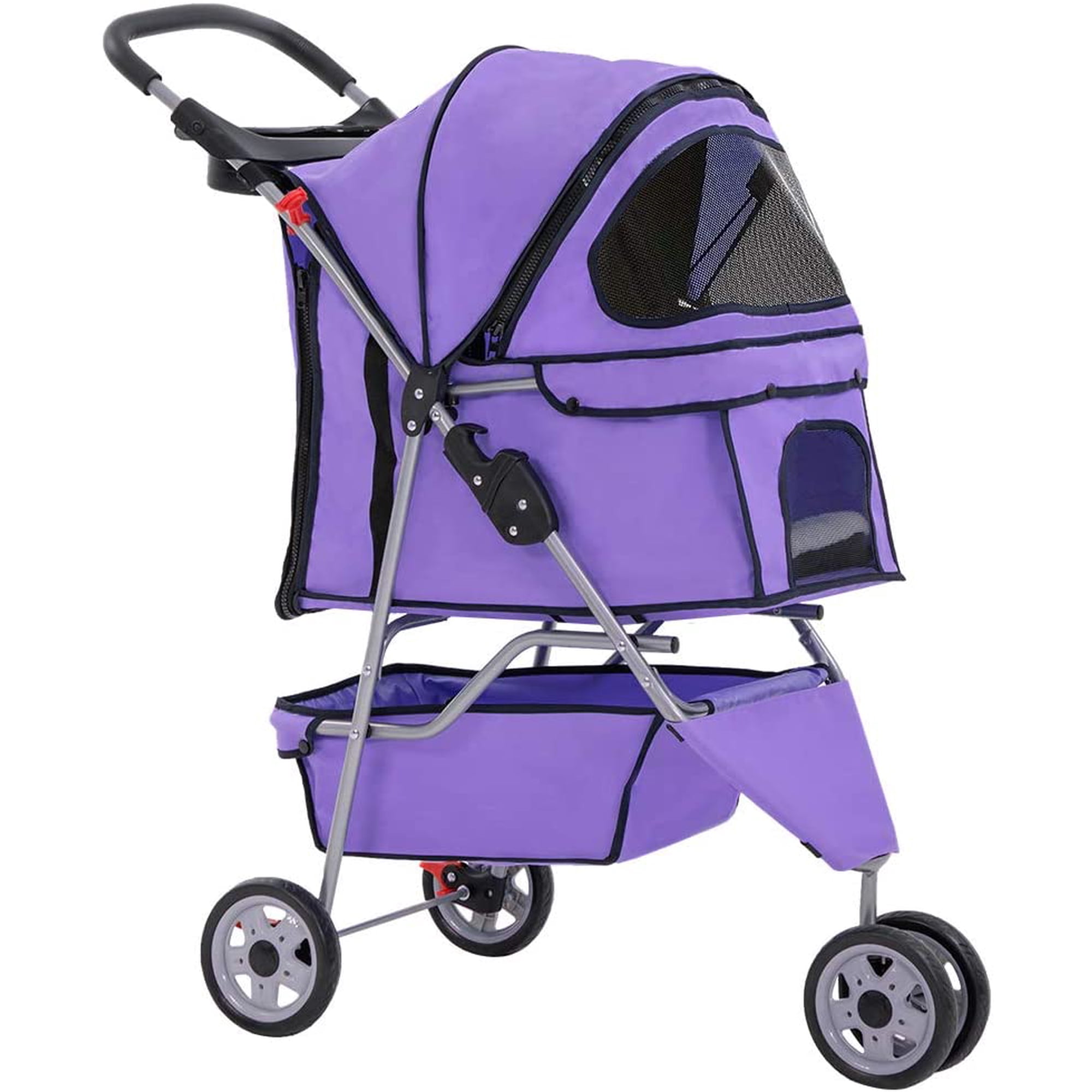 Click here for Fdw Purple Pet Stroller Cat Dog Cage 3 Wheels Stro... prices