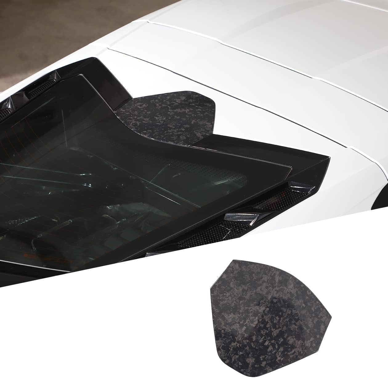 TINKI Real Carbon Fiber Rear Decklid Panel Trim Cover Compatible with ...