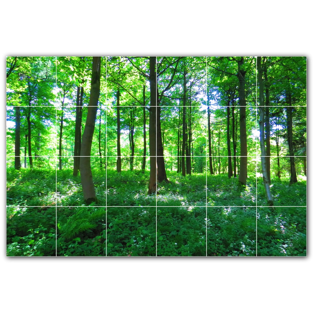 Picture-Tiles.com: Trees Ceramic Tile Wall Mural WAL501045-64L. 48"W x ...