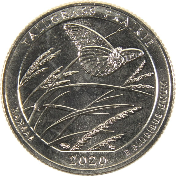 2020 S Tallgrass Prairie National Park Quarter Uncirculated Clad Coin ...