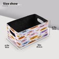 2 Pcs Foldable Felt Storage Bins Decorative Fabric Organizer Baskets ...