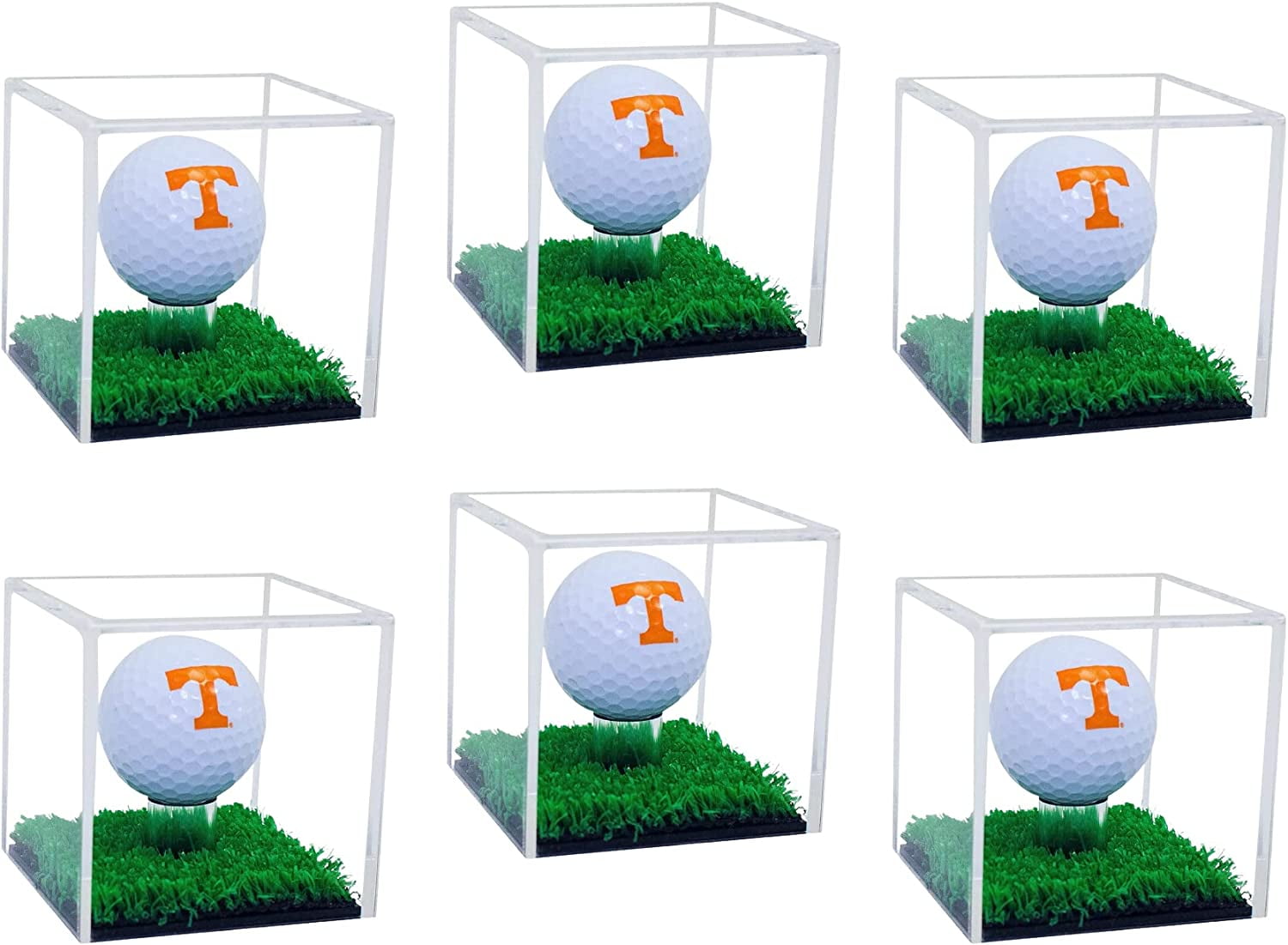 Better Display Cases Acrylic Golf Ball Display Case Set of Six with ...