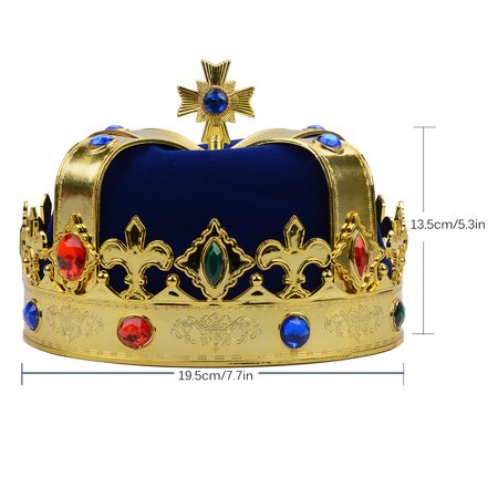 King Crown Creative Funny Decorative Rhinestone Prince Crown Party ...