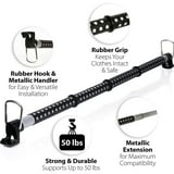 Zone Tech Expandable Car Hanger, Travel Rod for Hanging Clothes ...