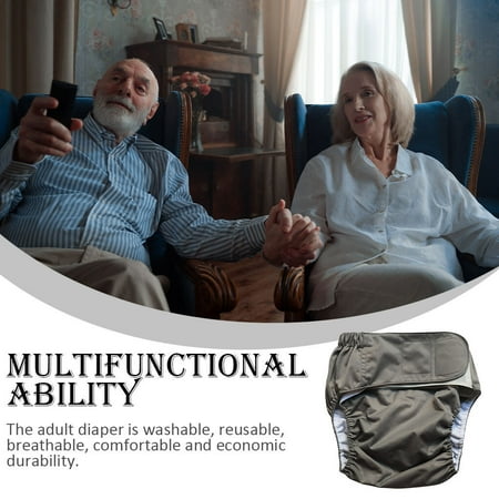 Reusable Adult Diaper for Elderly Smooth Washable Incontinence and ...