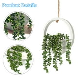 Miqiao 2 Pcs Artificial Hanging Succulents Plants, Faux String of ...