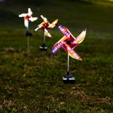 Solar Windmill Lights, 2 Pack Solar Wind Spinner Light Outdoor, 32 LED ...