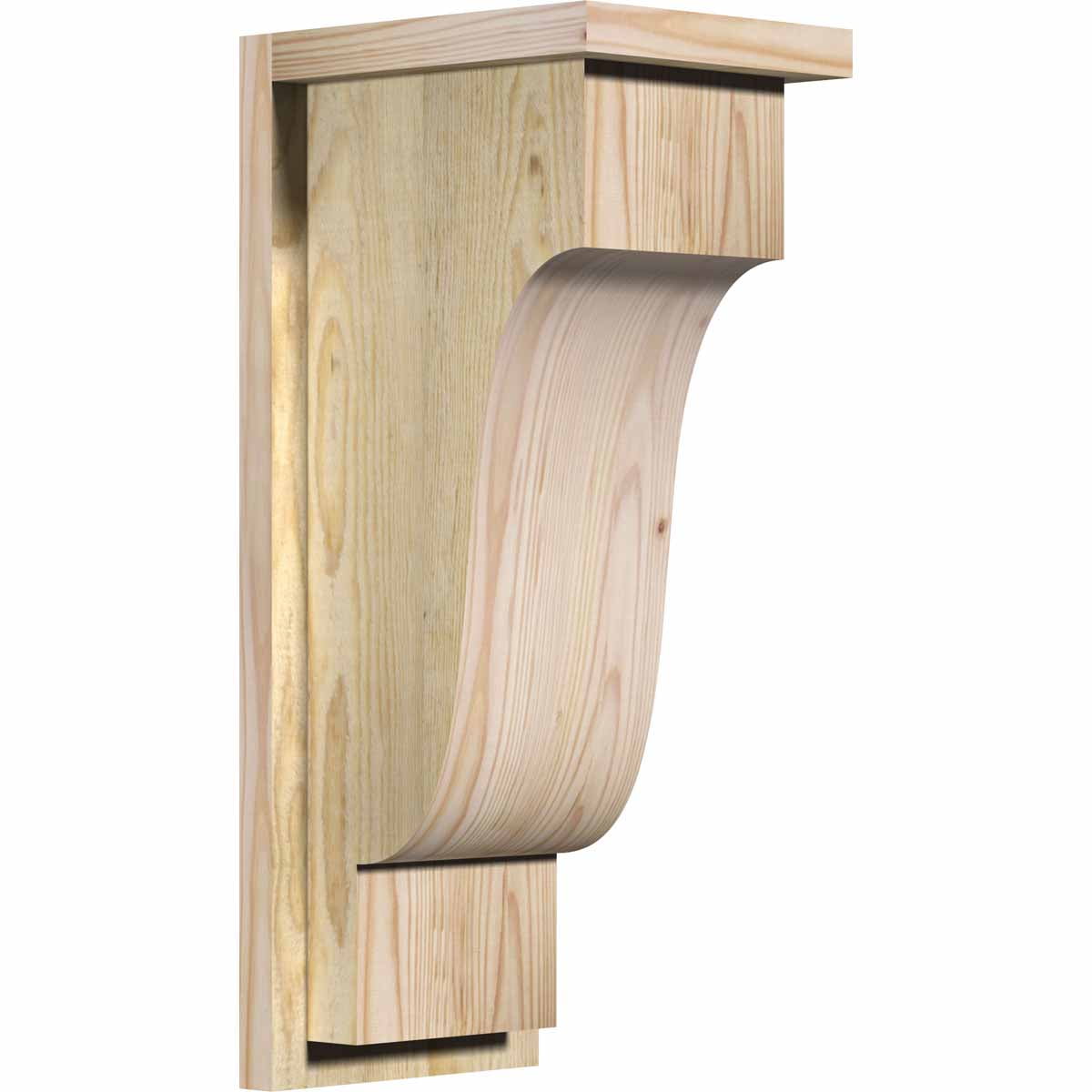 8"W x 10"D x 22"H Newport Rough Sawn Corbel w/Backplate, Douglas Fir ...