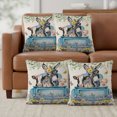 Farm Truck Animal Pillow Covers Set of 4, Donkeys Cows Pigs Flowers ...