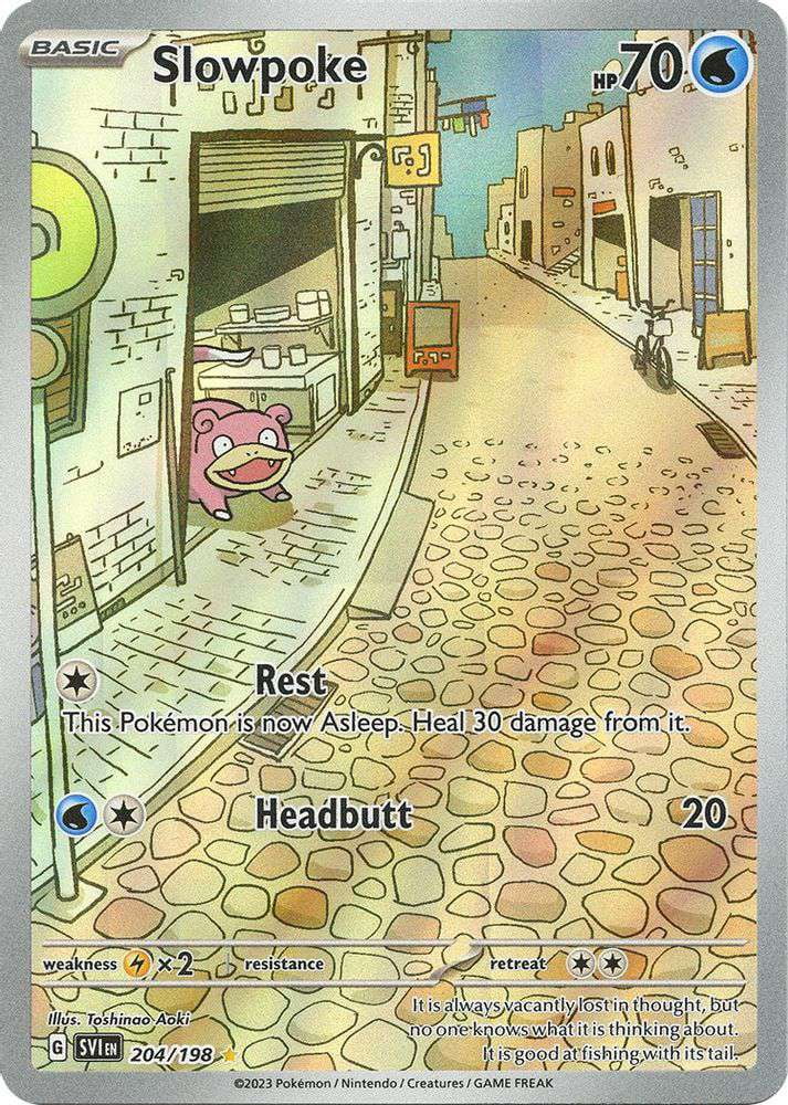 Pokemon Scarlet & Violet Illustration Rare Slowpoke #204/198 - Walmart.com