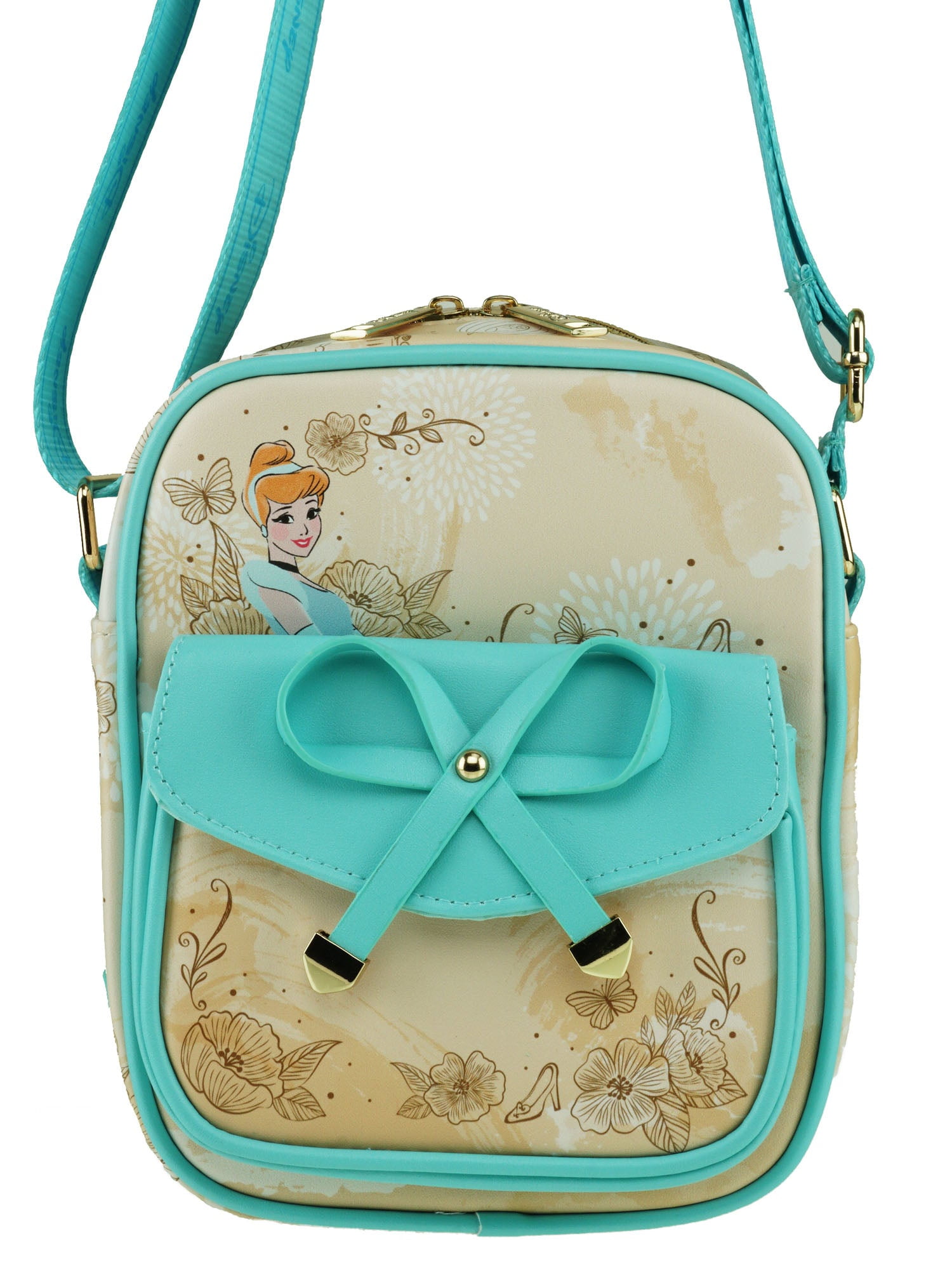 Disney Cinderella 8" Vegan Leather Crossbody Shoulder Bag - Walmart.com