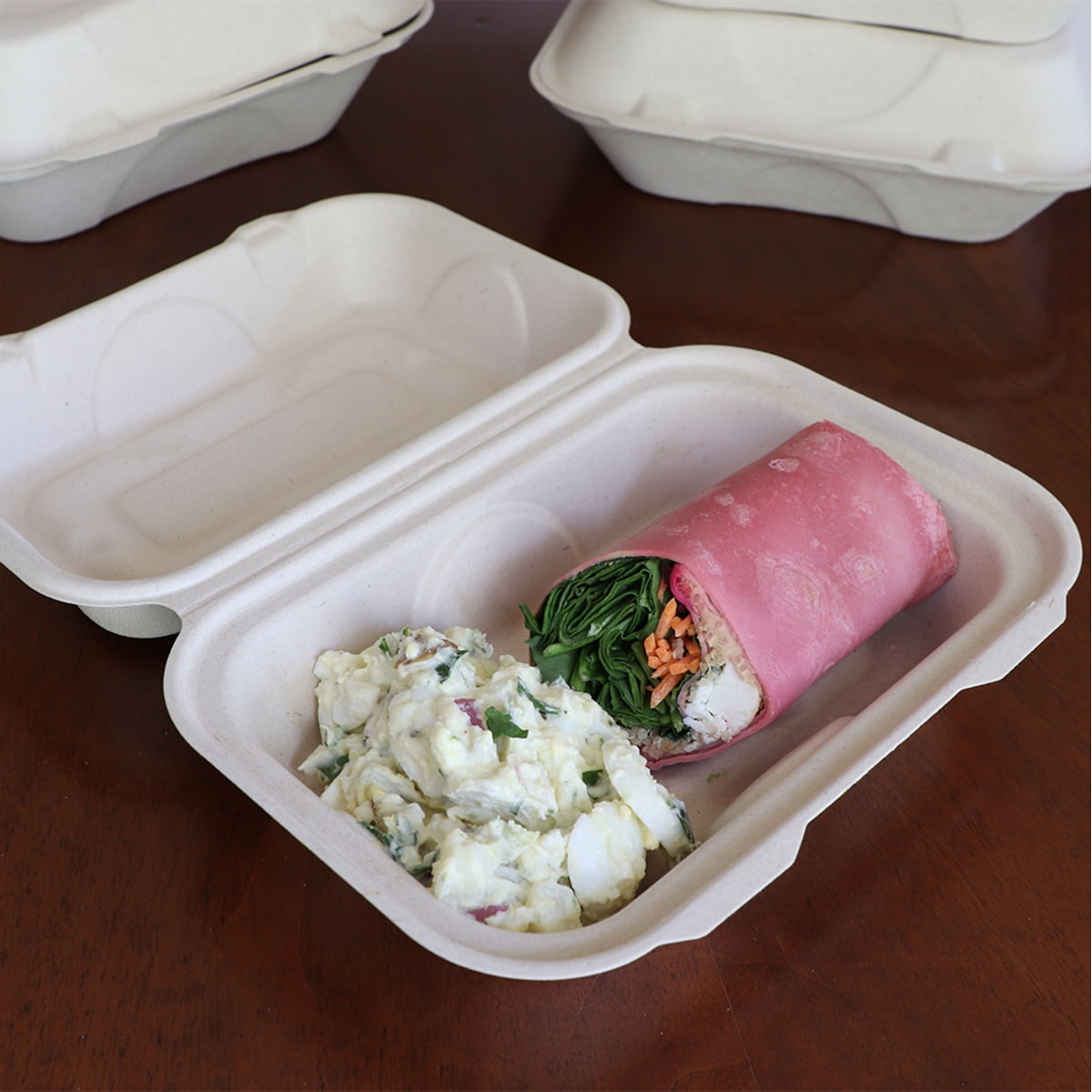 World Centrics 9x6x3 in Hoagie Box - Unbleached Plant Fiber ...