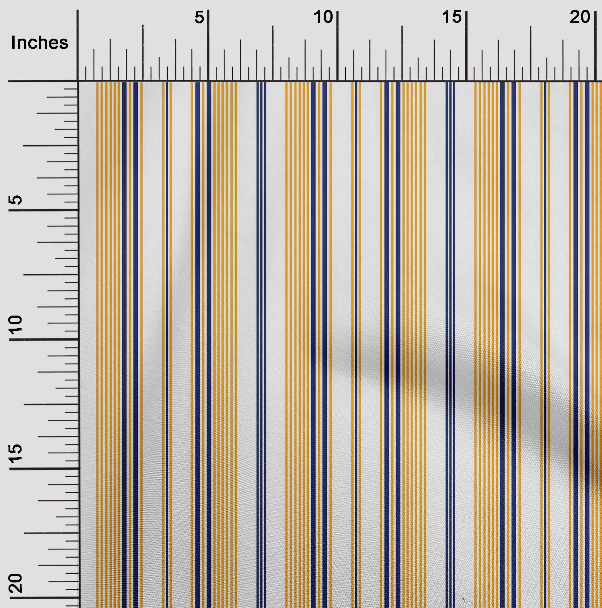 oneOone Organic Cotton Voile Fabric Multicolor Stripe Print Fabric By ...