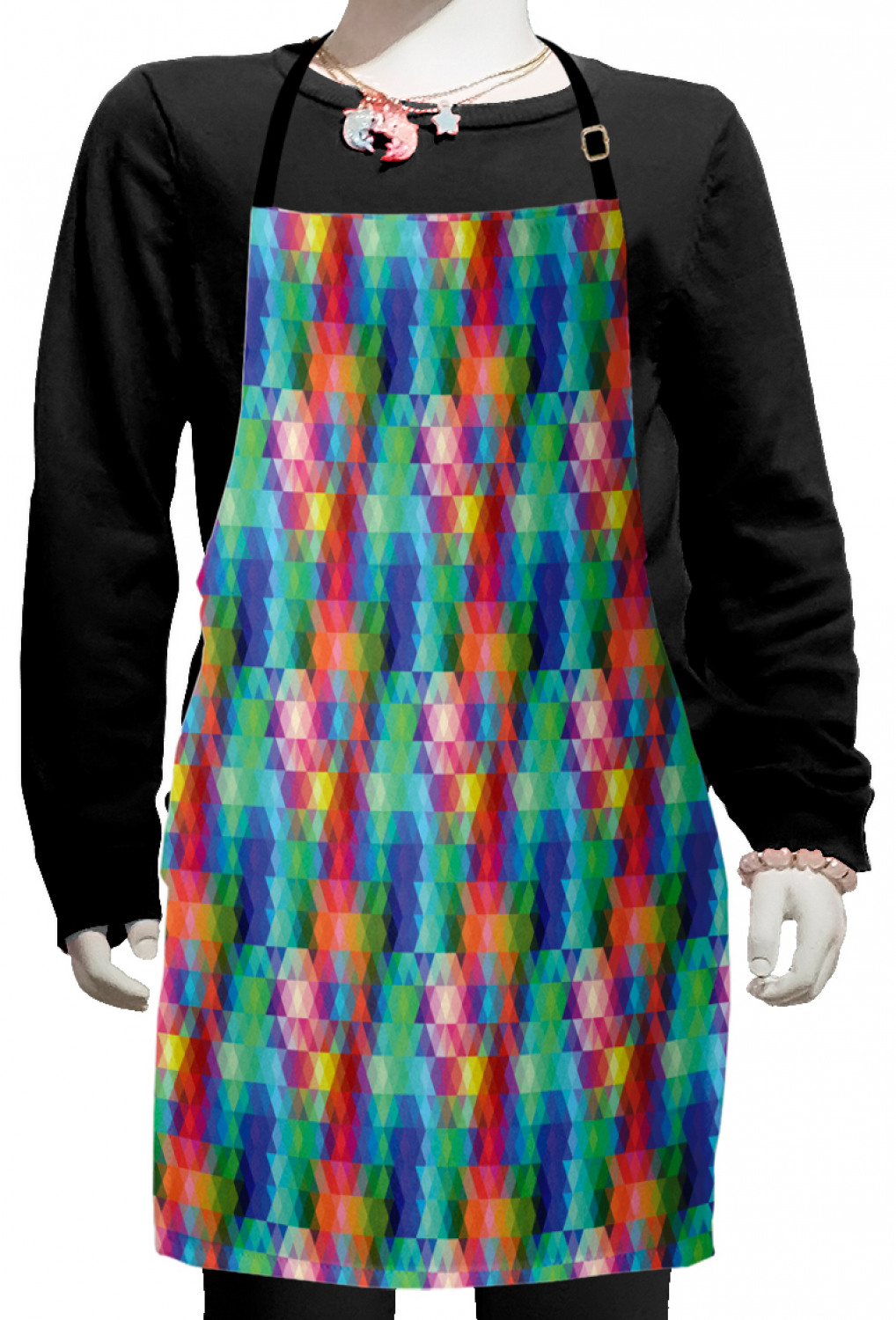 Geometric Kids Apron, Abstract Gradient Hipster Modern Digital ...