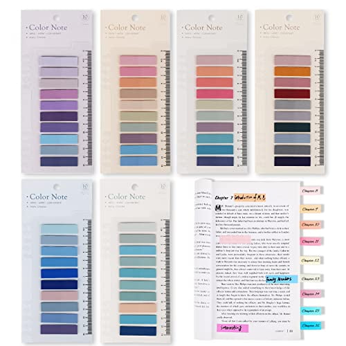 AIERSA 1200Pcs Morandi Sticky Tabs, Book Tabs for Annotating Books ...