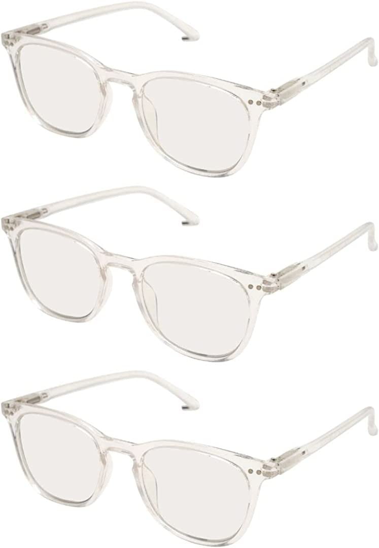 MicroVision Optical Futura Blue Light Readers 3 Pack Shiny Crystal ...