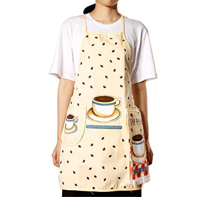 new 100 cotton sleeveless apron with hand towel kitchen apron pocket ...