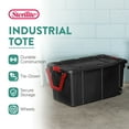 Sterilite Durable 40 Gallon Wheeled Industrial Storage Tote Black Pack ...