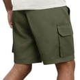 Cargo Shorts for Men Summer Woven Five Inch Shorts Solid Color Casual ...