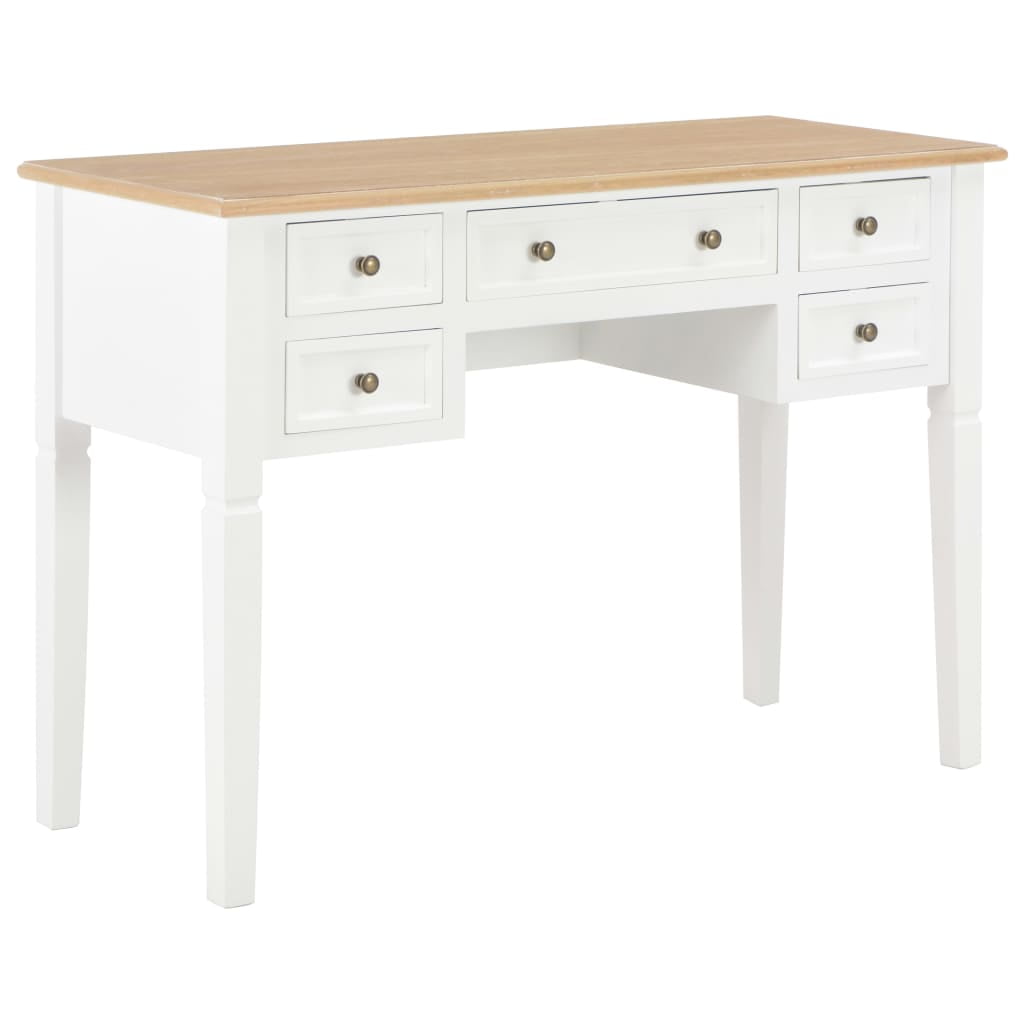 Click here for Vidaxl Writing Desk White 109.5x45x77.5 Cm Wood 10... prices