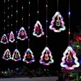 Fohil Christmas Curtain Lights, 9.8ft 100 LED Christmas Tree Shaped ...
