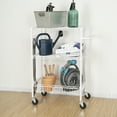 Hyper Tough 3-Tier New Multipurpose Rolling Cart, White Color, 495lbs ...